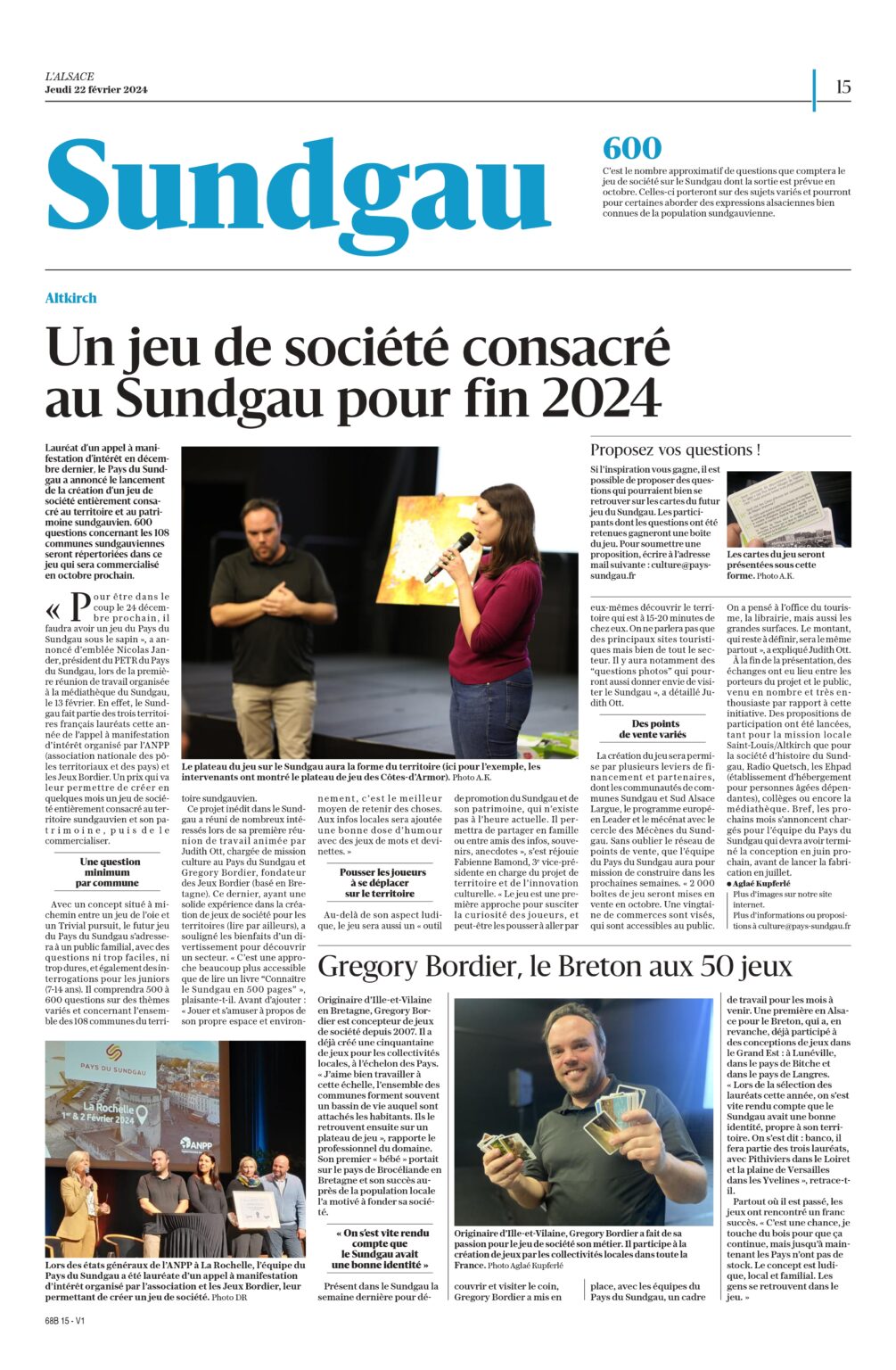 Le jeu du Pays du Sundgau - PETR Sundgau