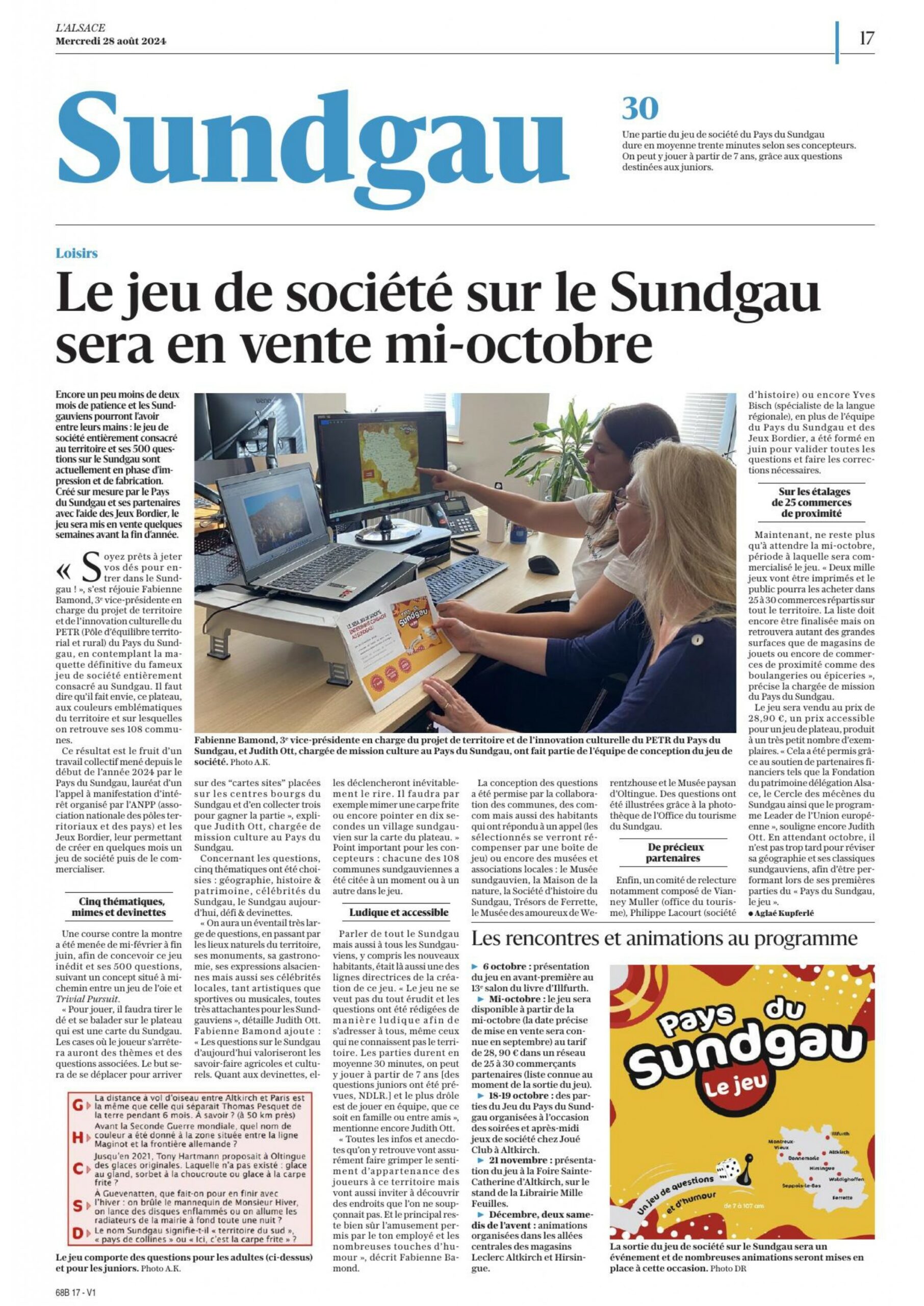 Le jeu du Pays du Sundgau - PETR Sundgau